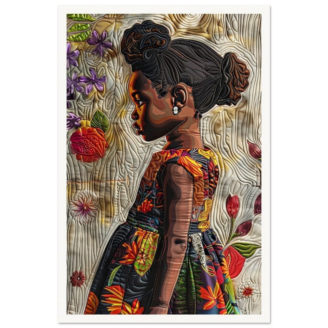 Wall Art • Poster • Whispers of Woven Dreams Inspired by Bisa Butler - Etsy