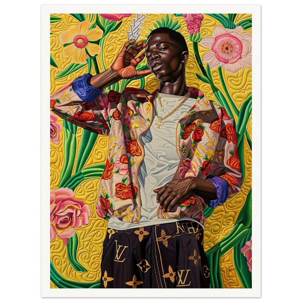 Wall Art Poster Vibrant Vogue Inspired by Bisa Butler and Kehinde Wiley ...