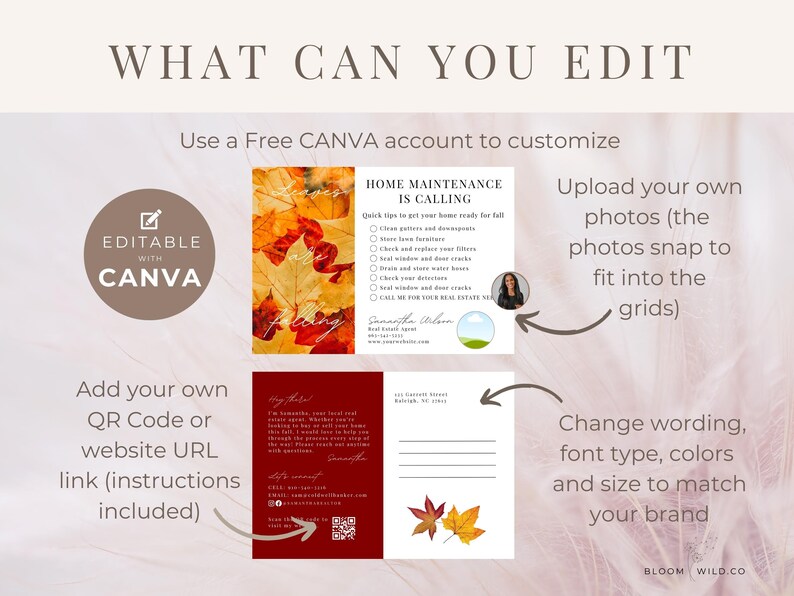 Fall Home Maintenance Checklist Postcard, Real Estate Home Maintenance ...