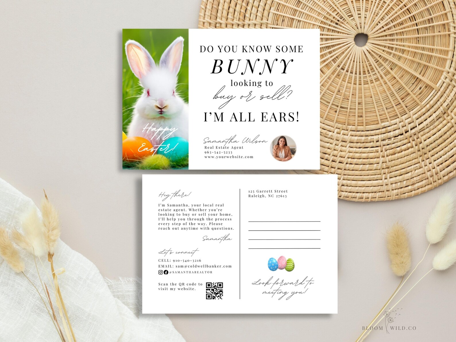 Easter Real Estate Postcards, Easter Realtor Farming Canva Template ...
