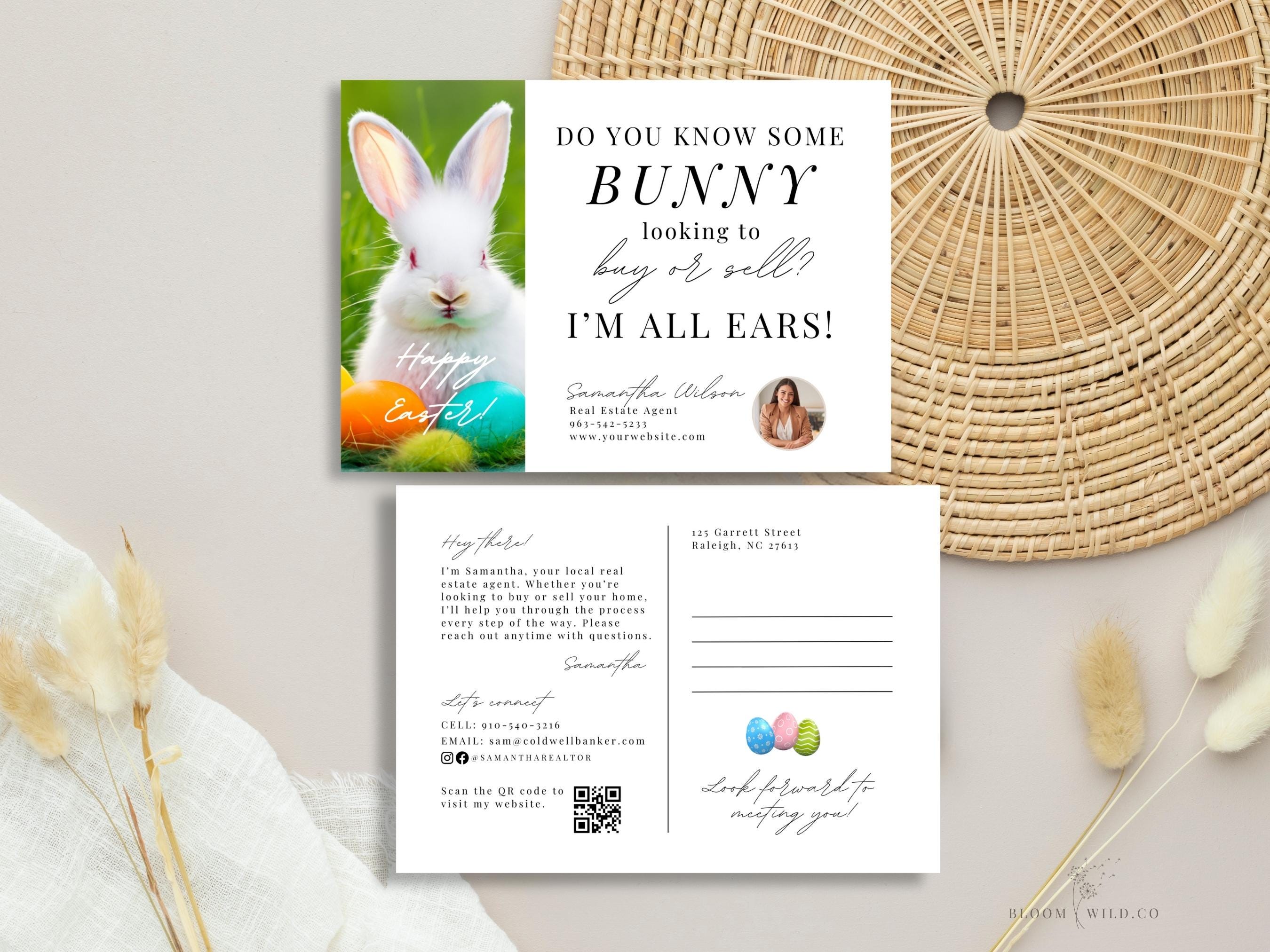 Easter Real Estate Postcards, Easter Realtor Farming Canva Template ...