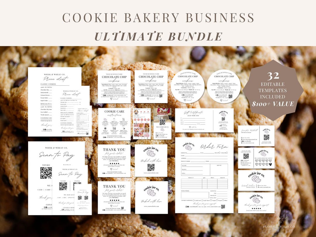 Cookie Bakery Bundle, Cookie Business Bundle, Home Bakery Business ...