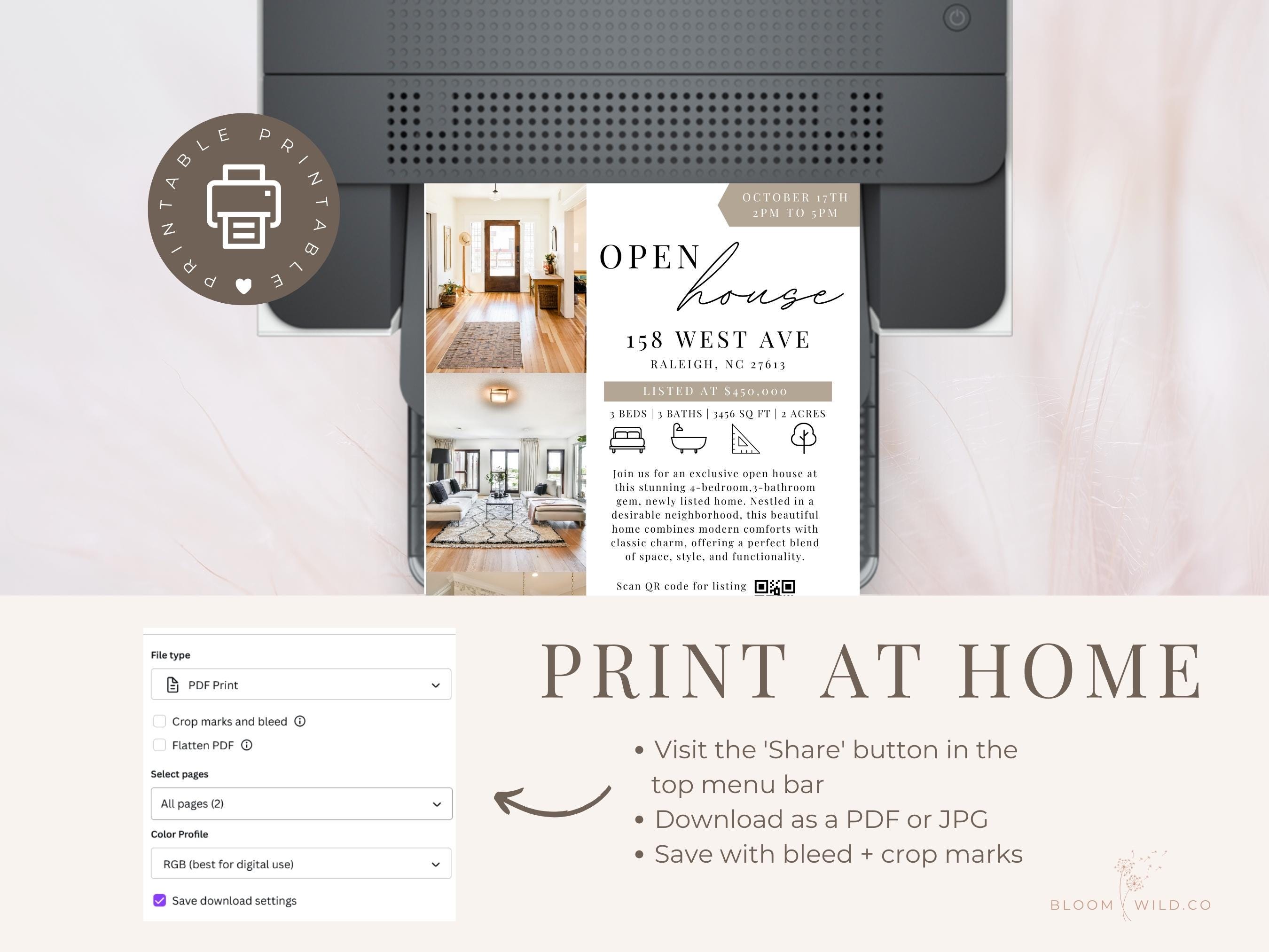 Brokers Open House Flyer, Open House Flyer With Qr Code, Neighborhood ...