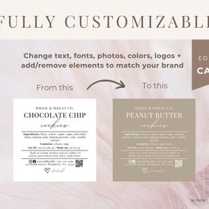 Cottage Food Law Label Template QR, Cottage Food Label Cookies, Cookies ...