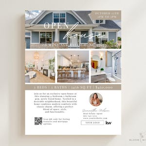 Neighborhood Realtor Flyer, Open House Flyer With Qr Code, Brokers Open ...
