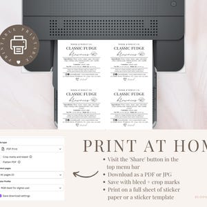 Home Bakery Brownie Label Template, Cottage Food Bakery Ingredient ...