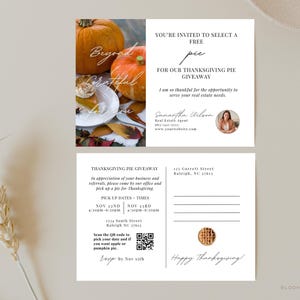 Real Estate Thanksgiving Postcards, Thanksgiving Pie Giveaway, Client ...
