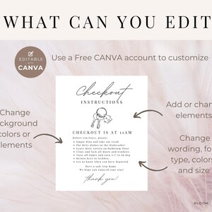 Airbnb Check Out List, Airbnb Check Out Instructions Sign Canva ...