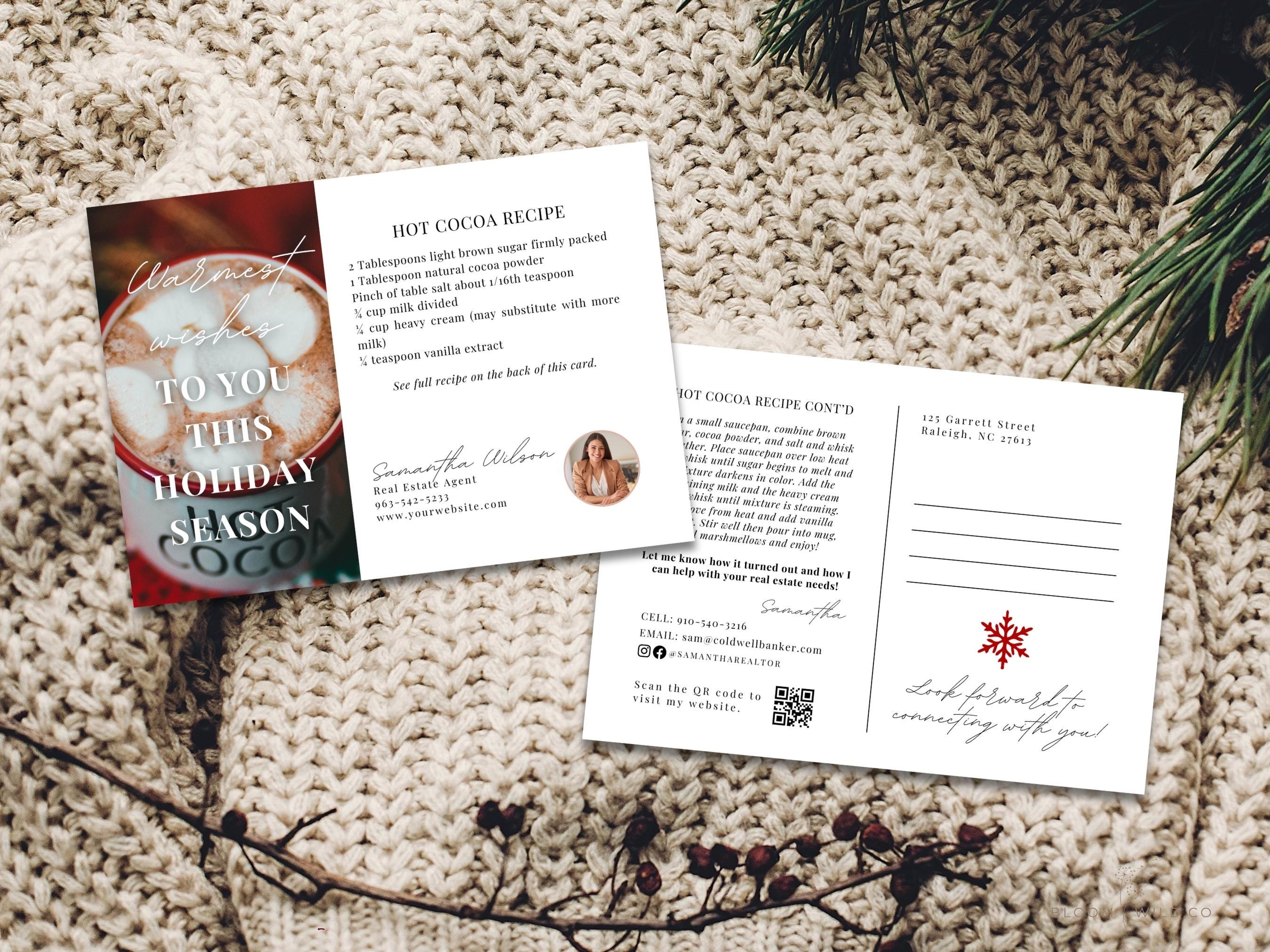 Christmas Recipe Postcards, Christmas Postcards for Realtor, Real ...
