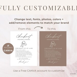 Airbnb Check Out List, Airbnb Check Out Instructions Sign Canva ...