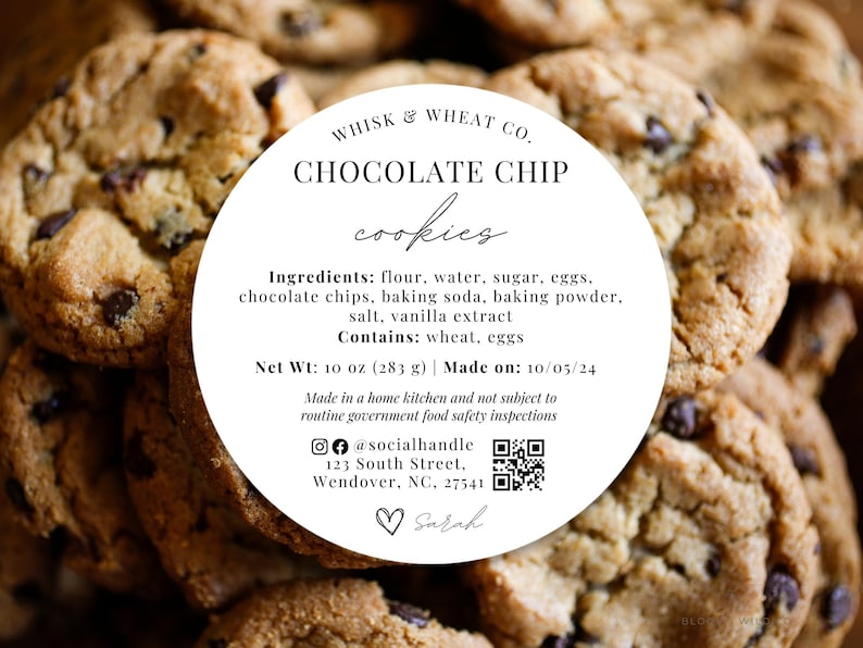 Cottage Law Label Sticker, Cottage Law Cookie Label, Cookies ...