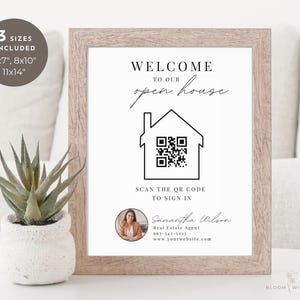 Welcome to Our Open House Sign, Open House Sign in QR Code, Brokers ...