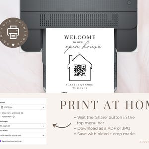 Welcome to Our Open House Sign, Open House Sign in QR Code, Brokers ...