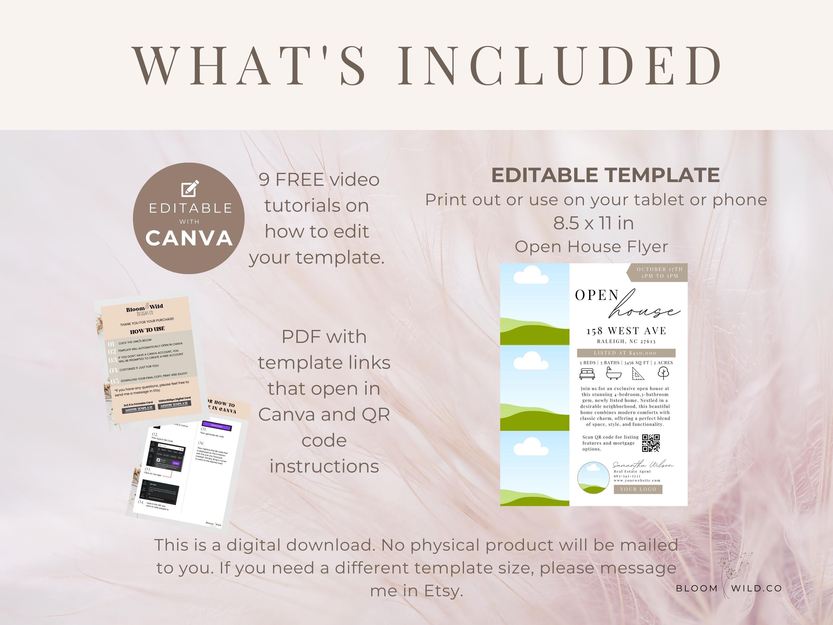 Brokers Open House Flyer, Open House Flyer With Qr Code, Neighborhood ...