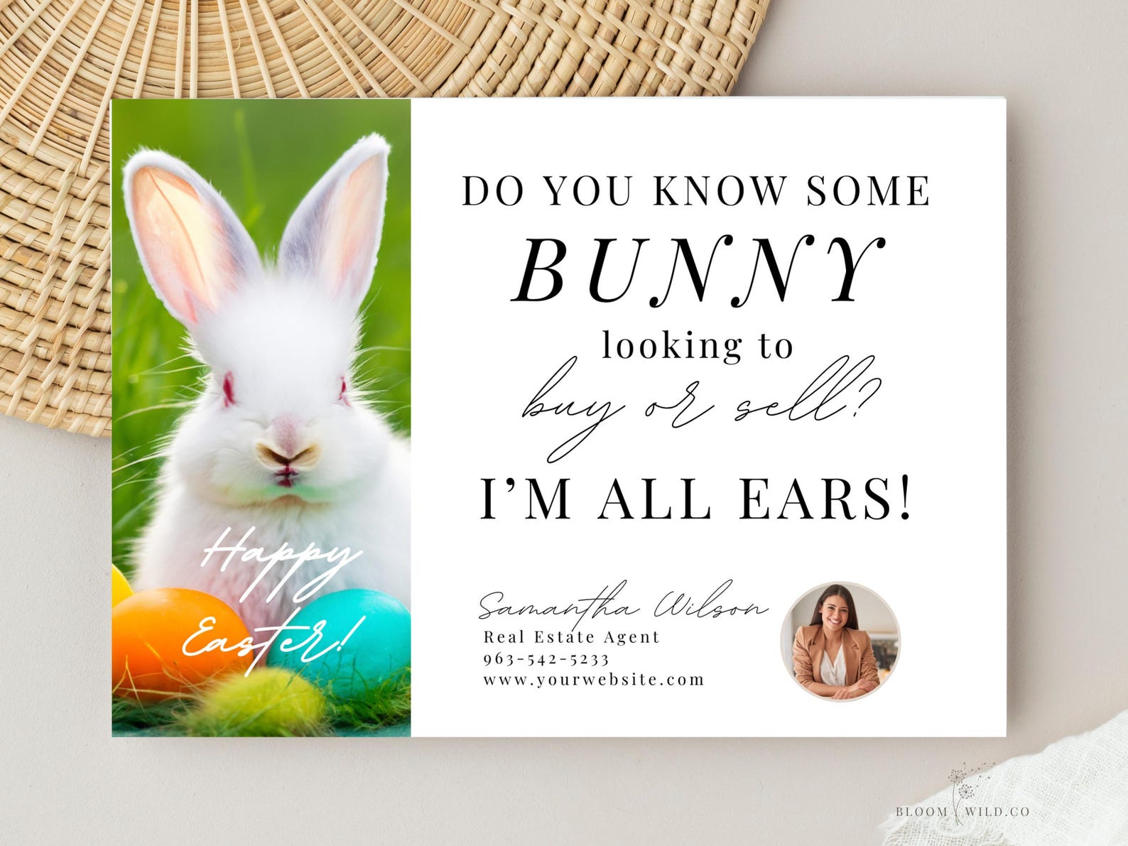 Easter Real Estate Postcards, Easter Realtor Farming Canva Template ...