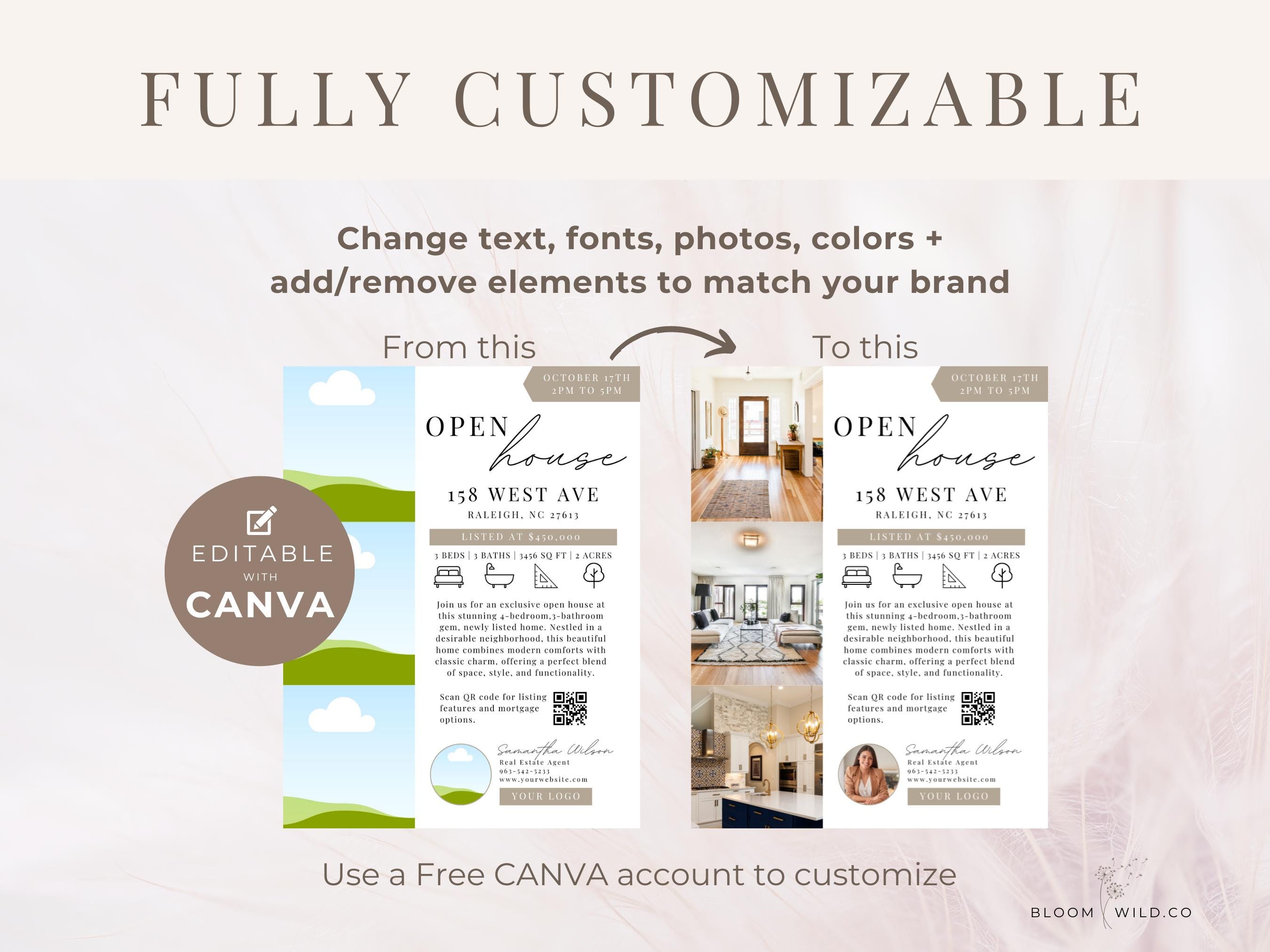 Brokers Open House Flyer, Open House Flyer With Qr Code, Neighborhood ...