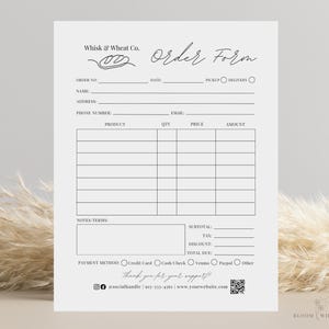 Home Bakery Order Form Template, Bakers Order Form, Sourdough Pre Order ...