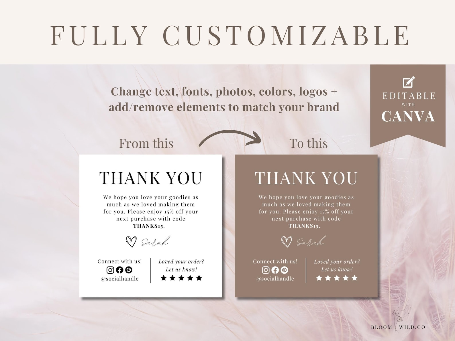 Micro Bakery Thank You Card, Sourdough Bakery Business Thank You Note ...