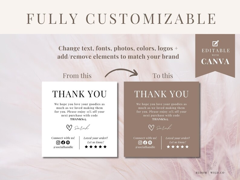 Micro Bakery Thank You Card, Sourdough Bakery Business Thank You Note ...