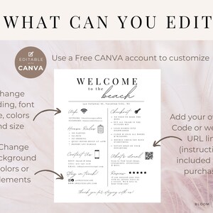 Airbnb Welcome Sign Template for Beach House, Coastal Air Bnb Welcome ...