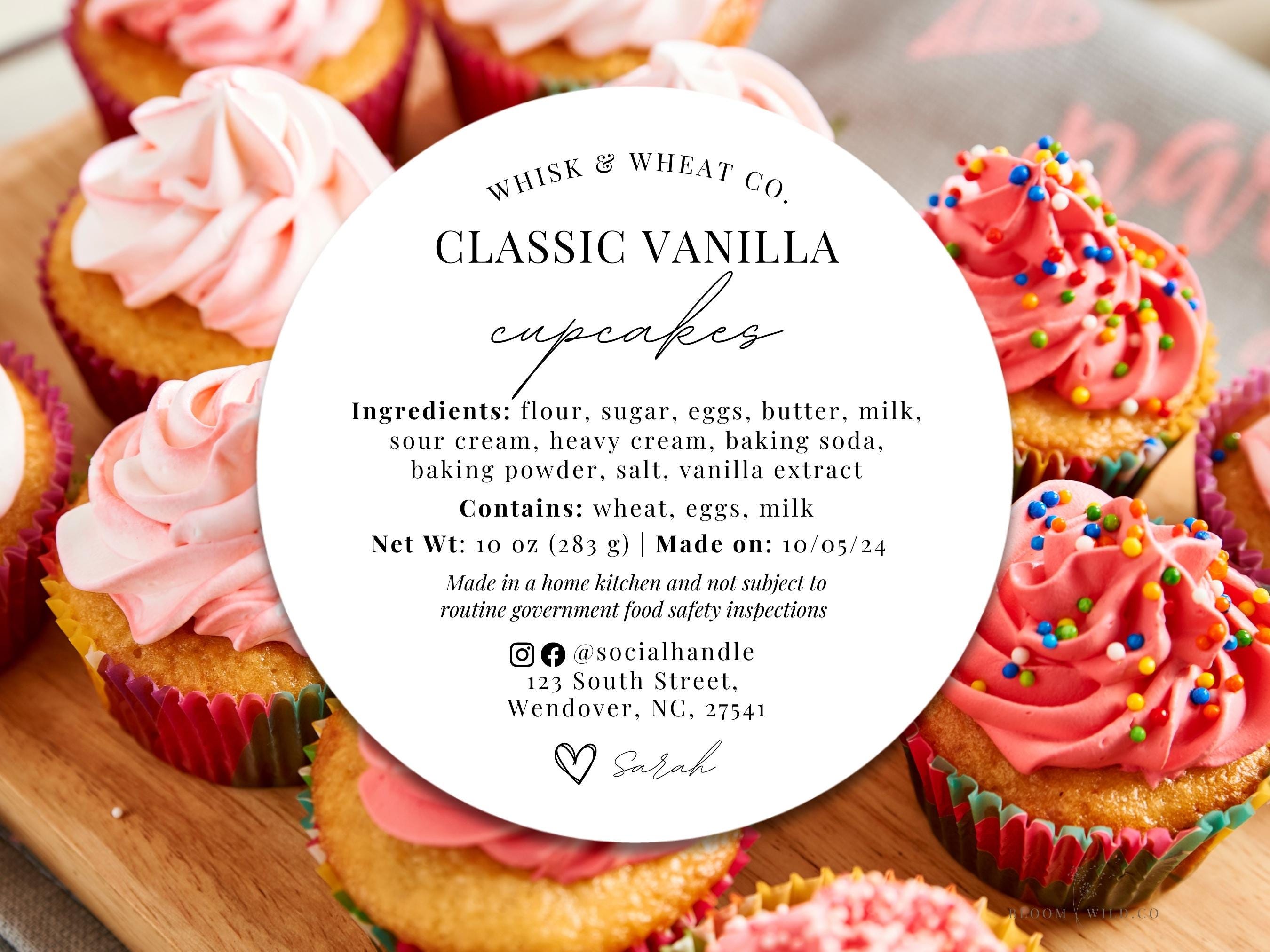 Cottage Law Food Label Template, Home Bakery Ingredient Label, Cottage ...