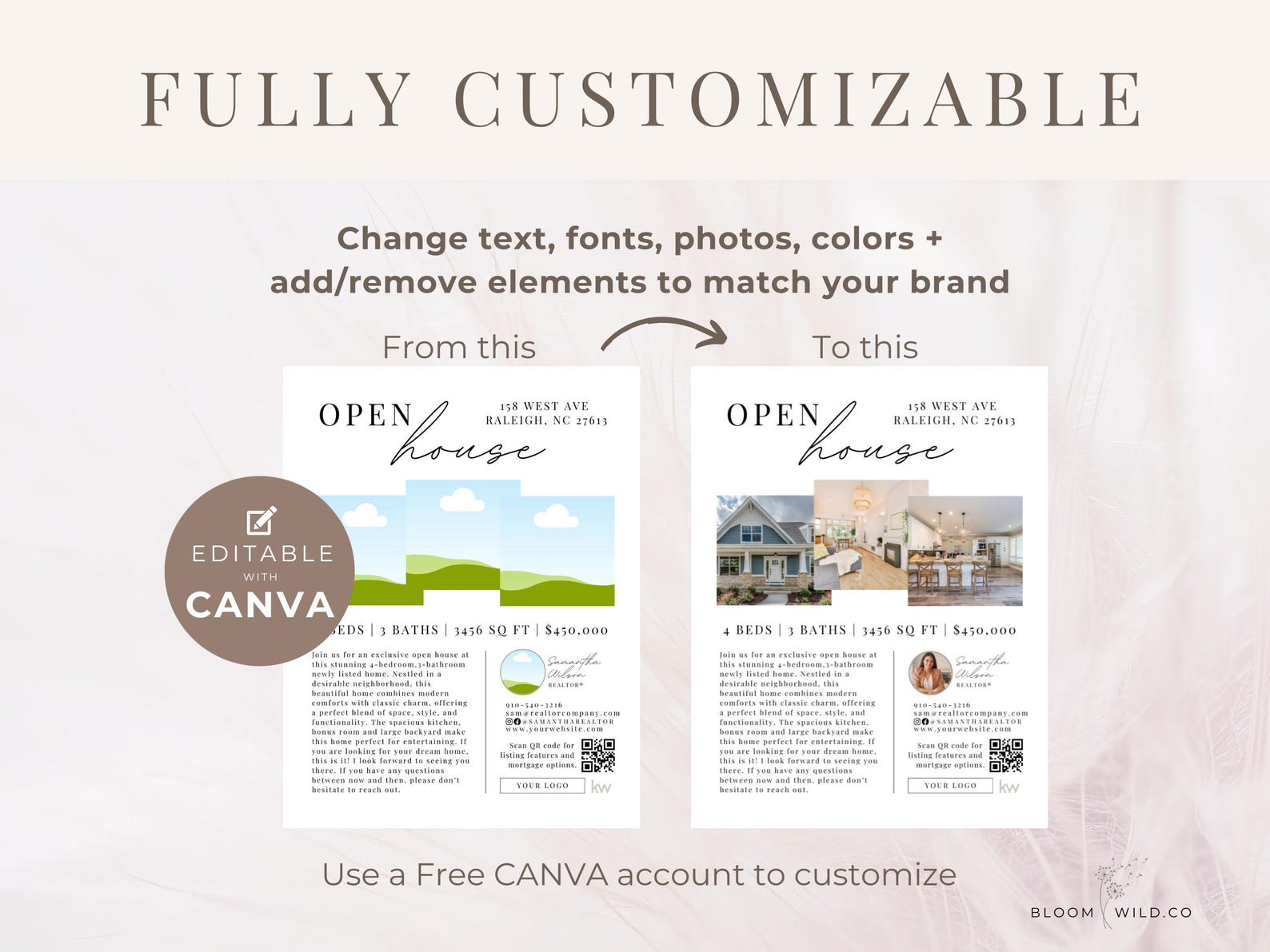 Open House Flyer With Qr Code, Brokers Open House Flyer Canva ...