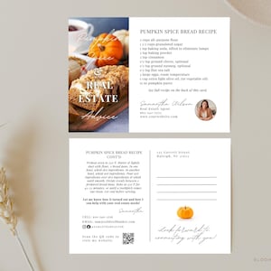 Pumpkin Spice Real Estate Card, Real Estate Postcard Recipe, Pumpkin ...