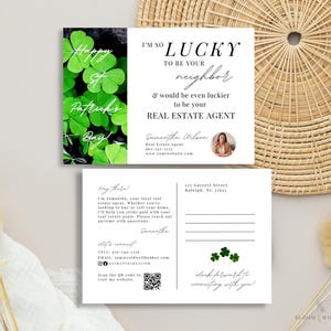 March Real Estate Postcard, St Patricks Day Realtor Farming Template ...