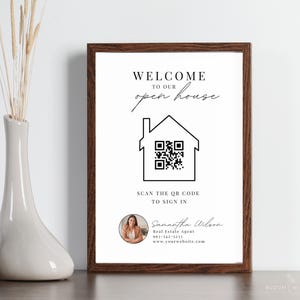Welcome to Our Open House Sign, Open House Sign in QR Code, Brokers ...