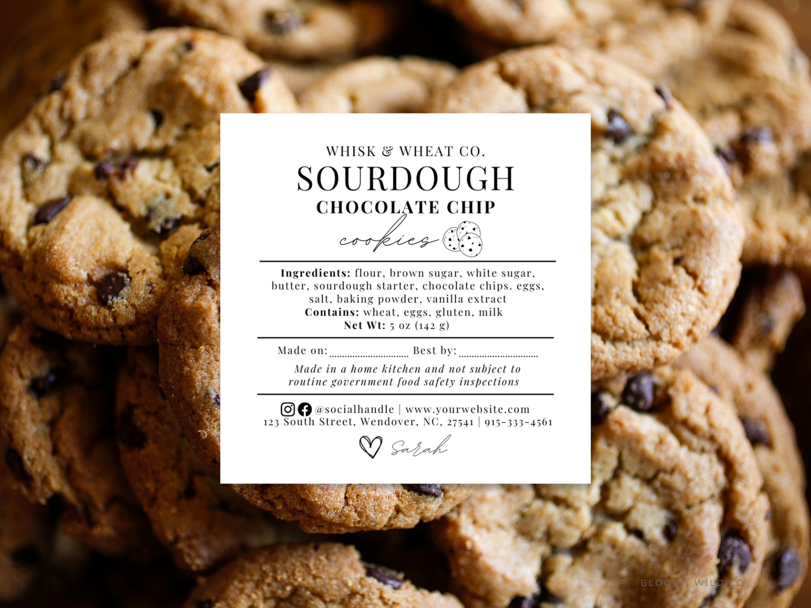 Cottage Law Cookie Label, Cookie Labels With Ingredients, Cottage Law ...
