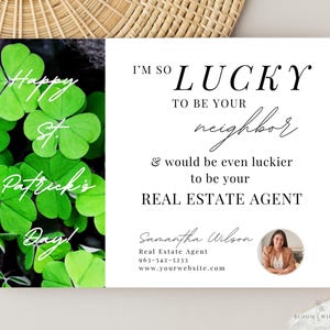 March Real Estate Postcard, St Patricks Day Realtor Farming Template ...