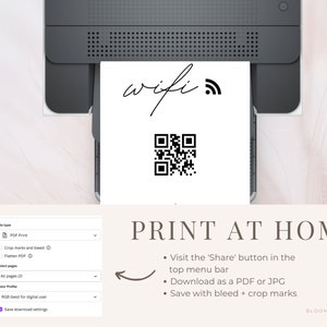 Wifi Qr Code for Airbnb, Wifi QR Code Editable Canva Template, Wifi ...