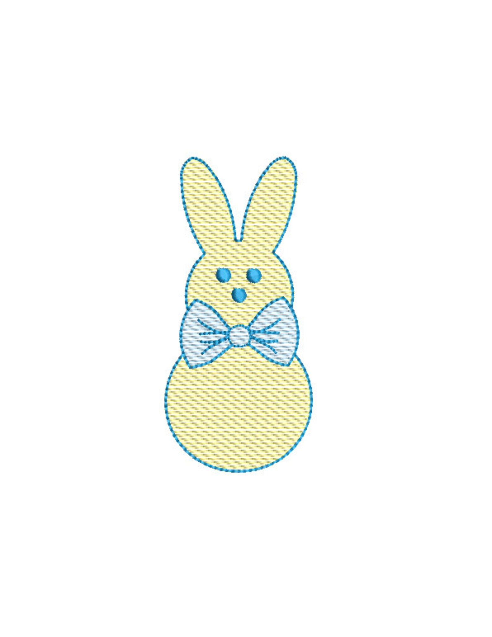 Easter Bunny Rabbit Boy Peep Style With Large Bow Tie Sketch Style 5 ...