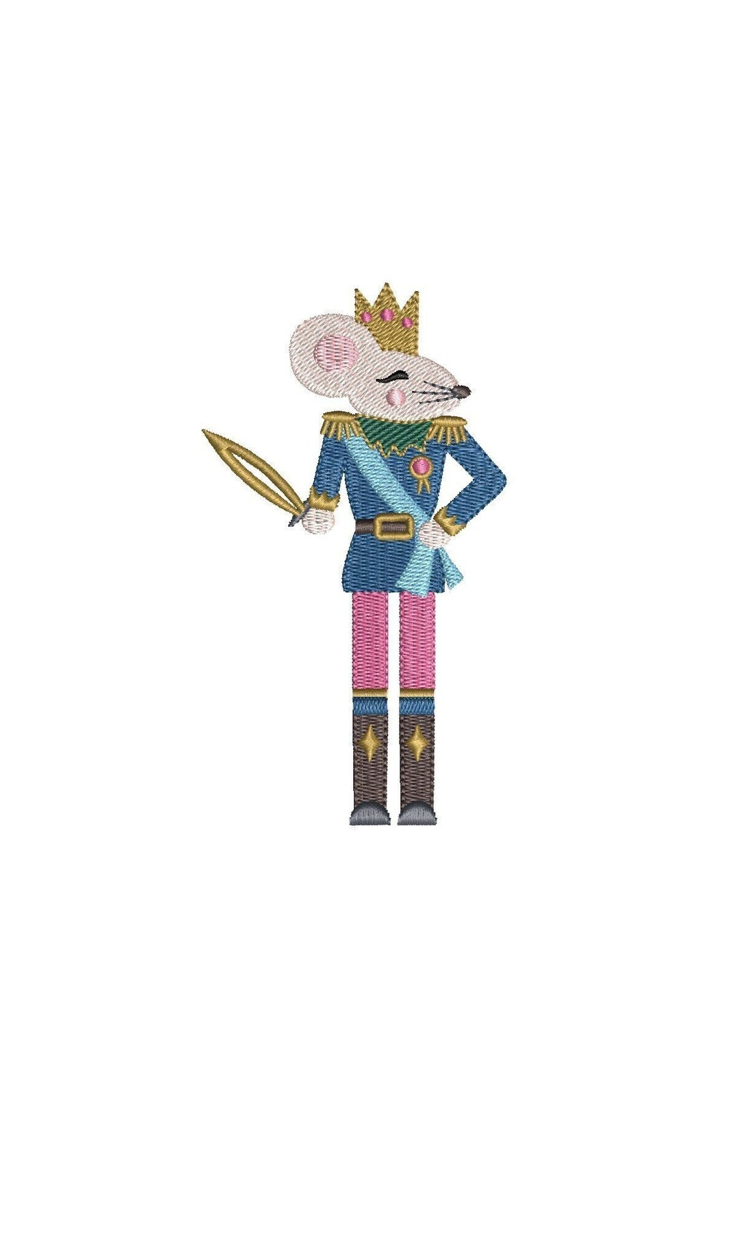Nutcracker Mouse Rat King Machine Embroidery Design 3 Sizes PES DST ...