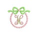 Scalloped With Dots Monogram Frame 3 Sizes Classic Preppy Machine ...
