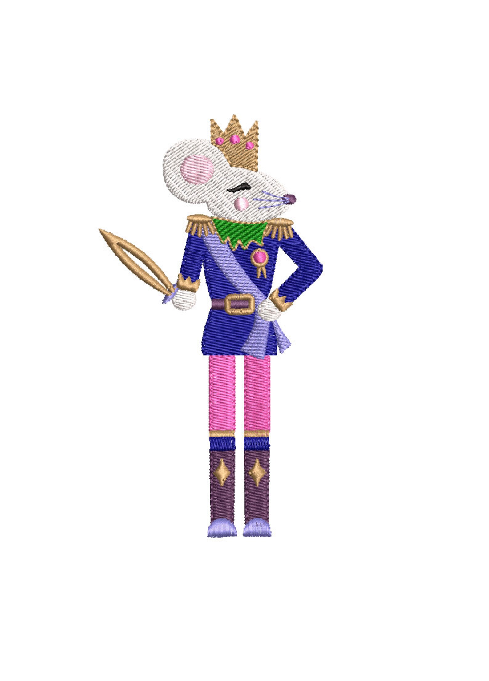 Nutcracker Mouse Rat King Machine Embroidery Design 3 Sizes PES DST ...