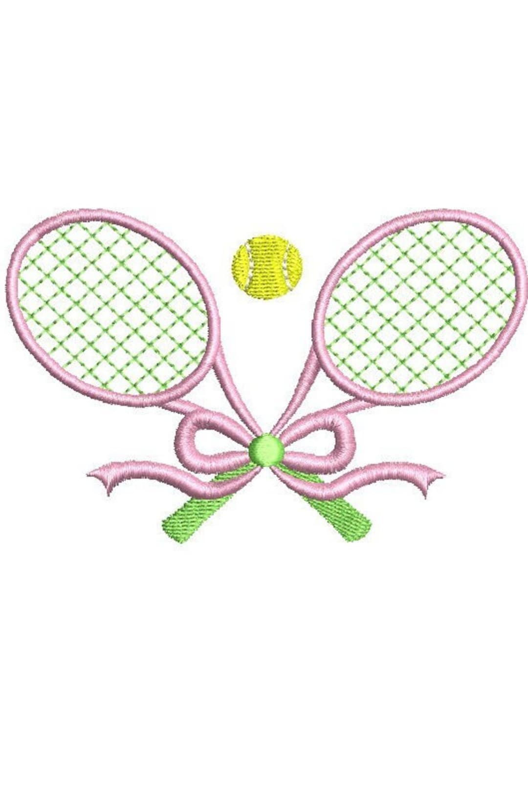 Tennis Racquets Rackets Crossed Machine Embroidery Design, 5 Sizes, PES ...