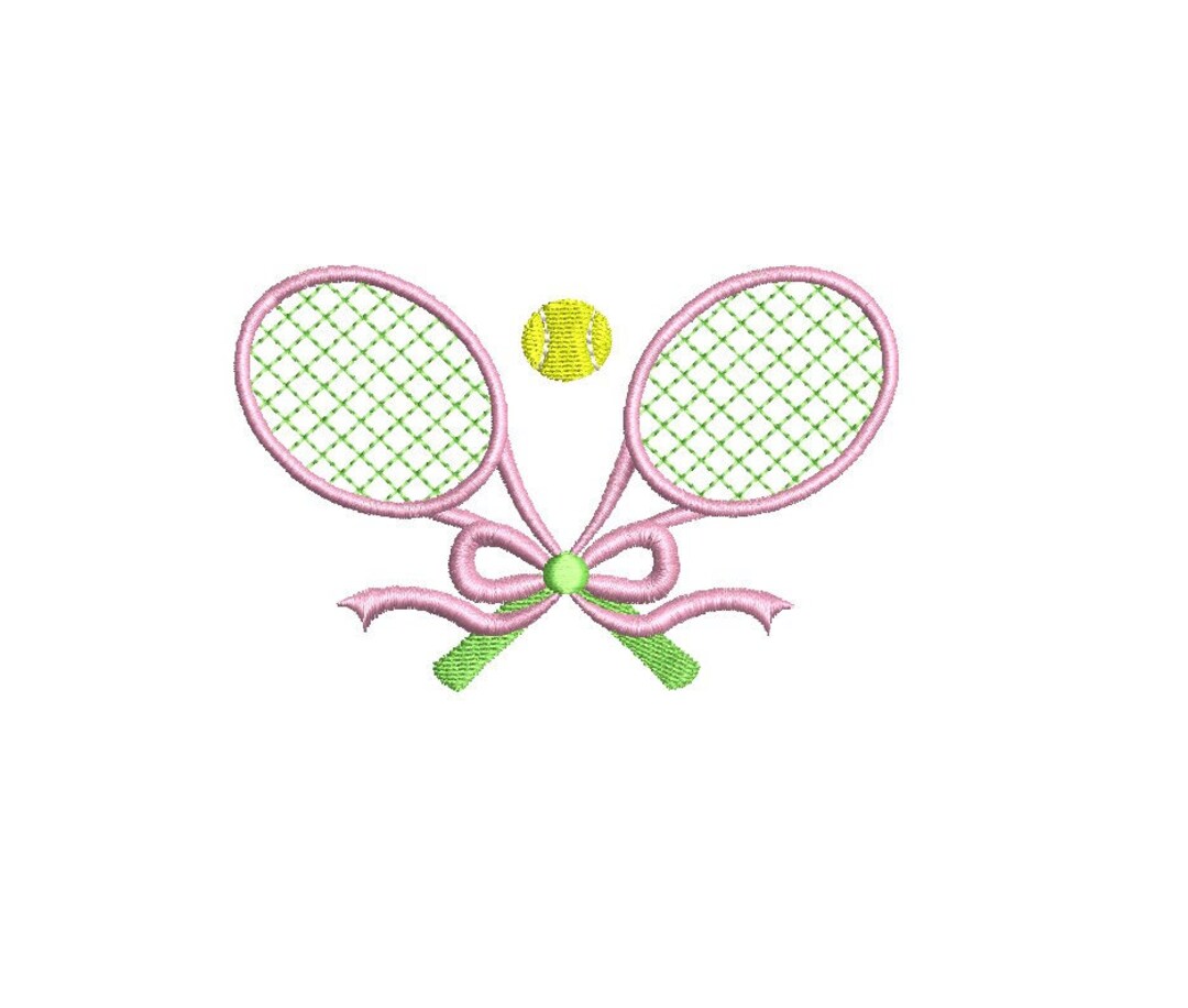 Tennis Racquets Rackets Crossed Machine Embroidery Design 3 - Etsy