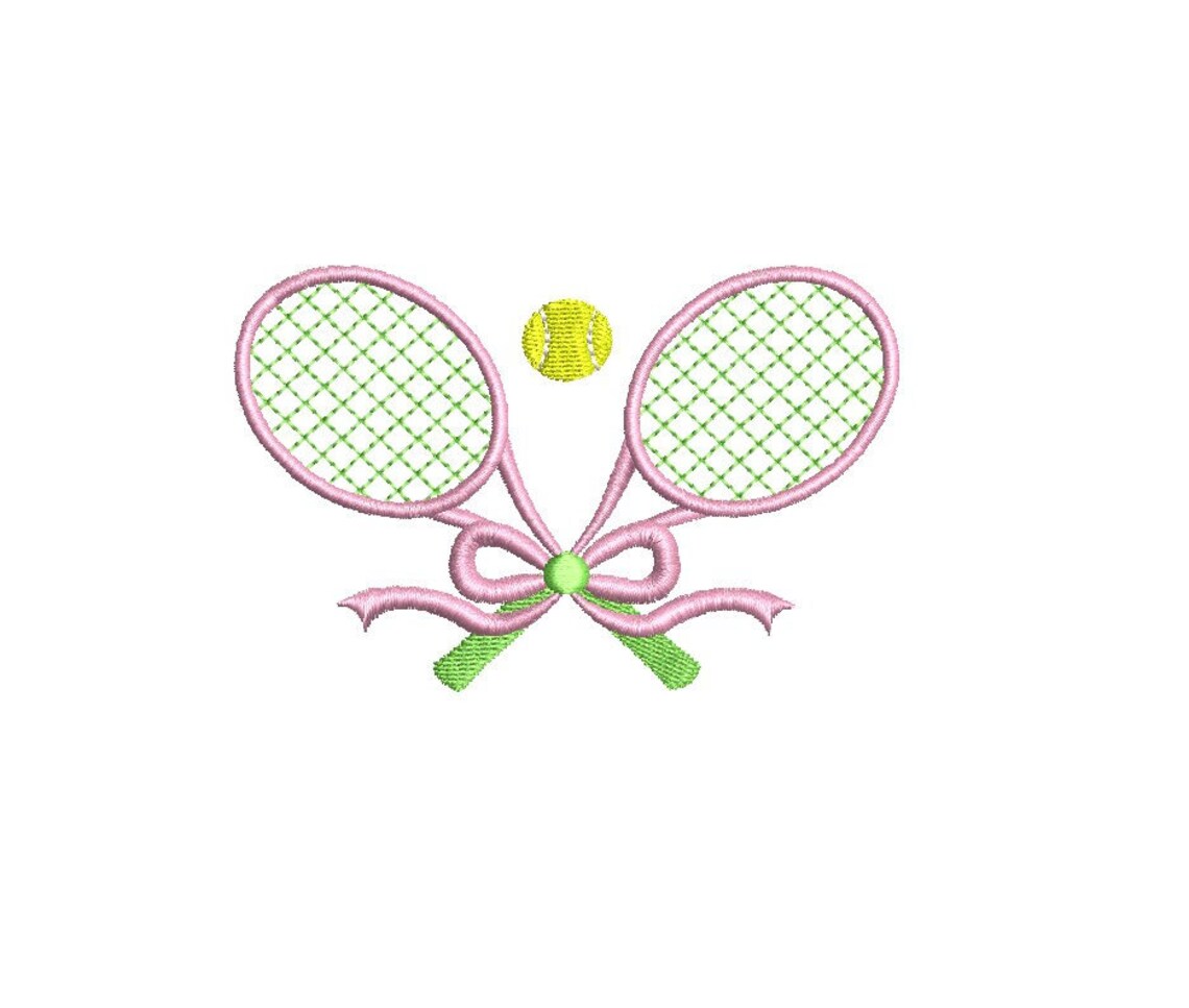 Tennis Racquets Rackets Crossed Machine Embroidery Design 3 - Etsy