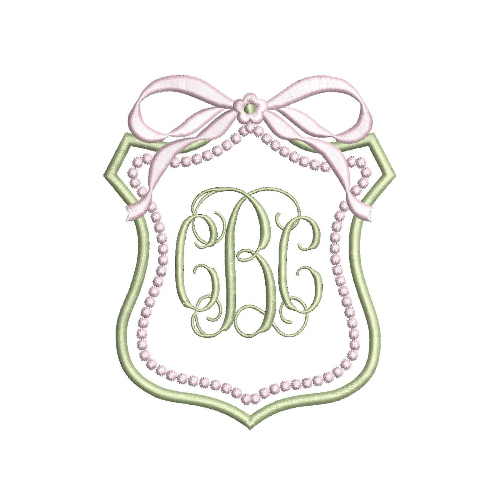 Heirloom Crest Monogram Frame, Machine Embroidery Design, 5 Sizes, PES ...