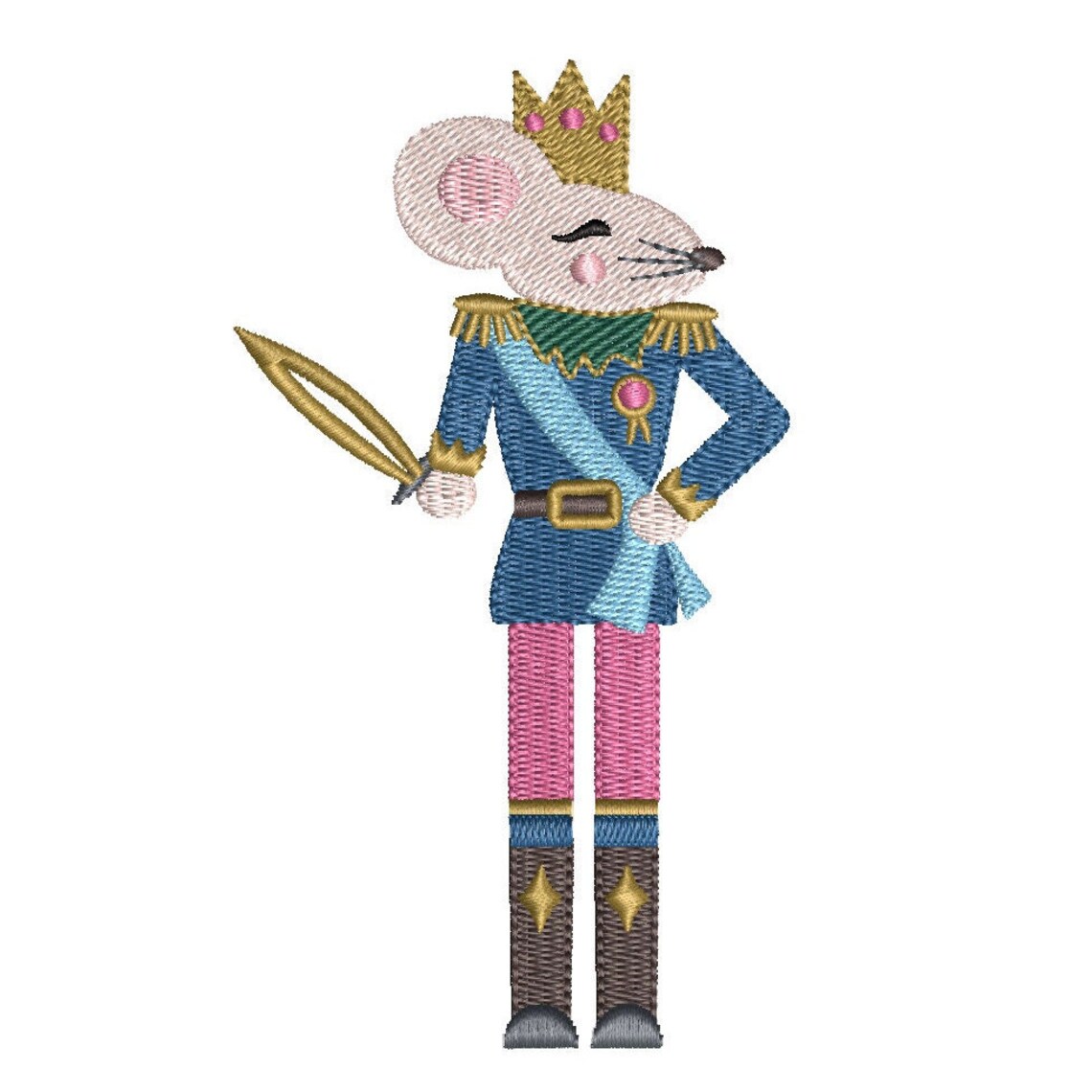 Nutcracker Mouse Rat King Machine Embroidery Design 3 Sizes PES DST ...