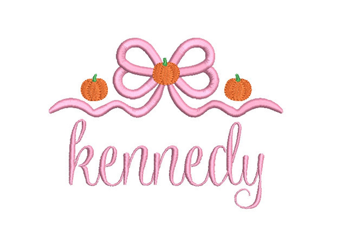 Fall Pumpkins Bow Frame 5 Sizes PES DST JEF++ Incl Digital Instant ...