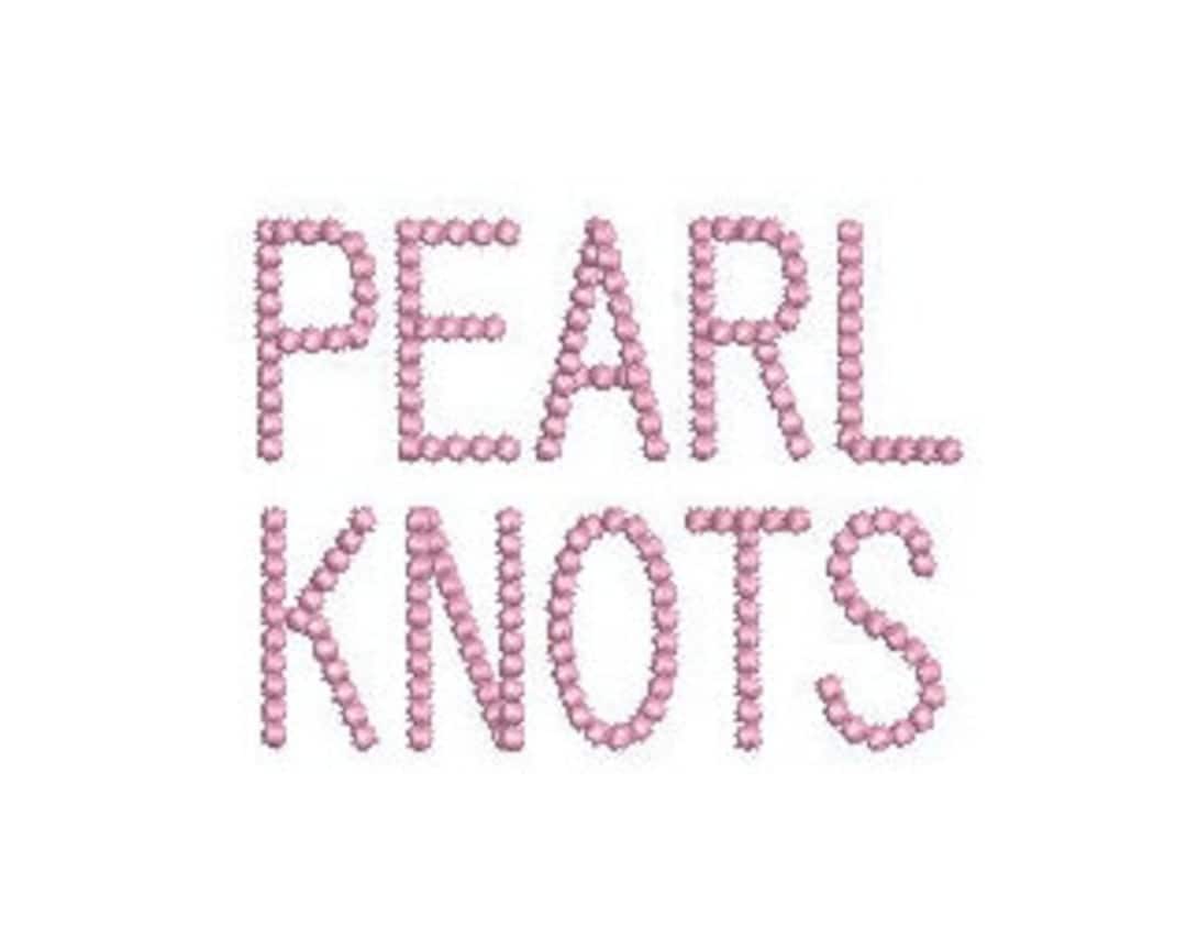 Pearl Knot Beaded Font All Caps Machine Embroidery Design 6 Sizes BX ...