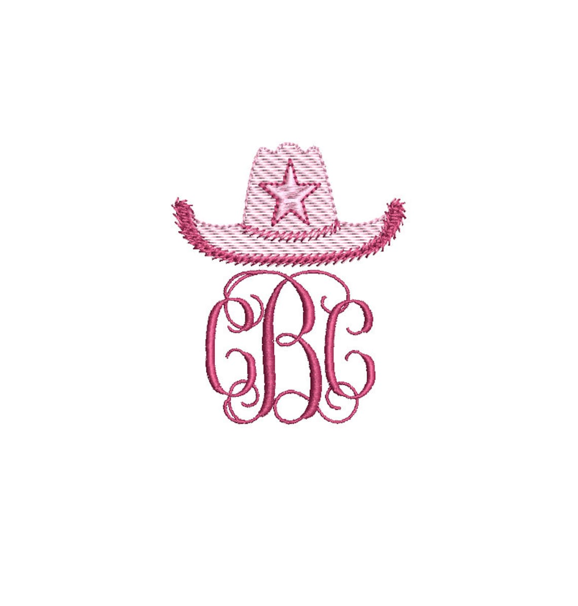 Western Monogram Frame Machine Embroidery Design, 3 Sizes, PES DST ...