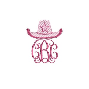 Western Monogram Frame Machine Embroidery Design, 3 Sizes, PES DST ...