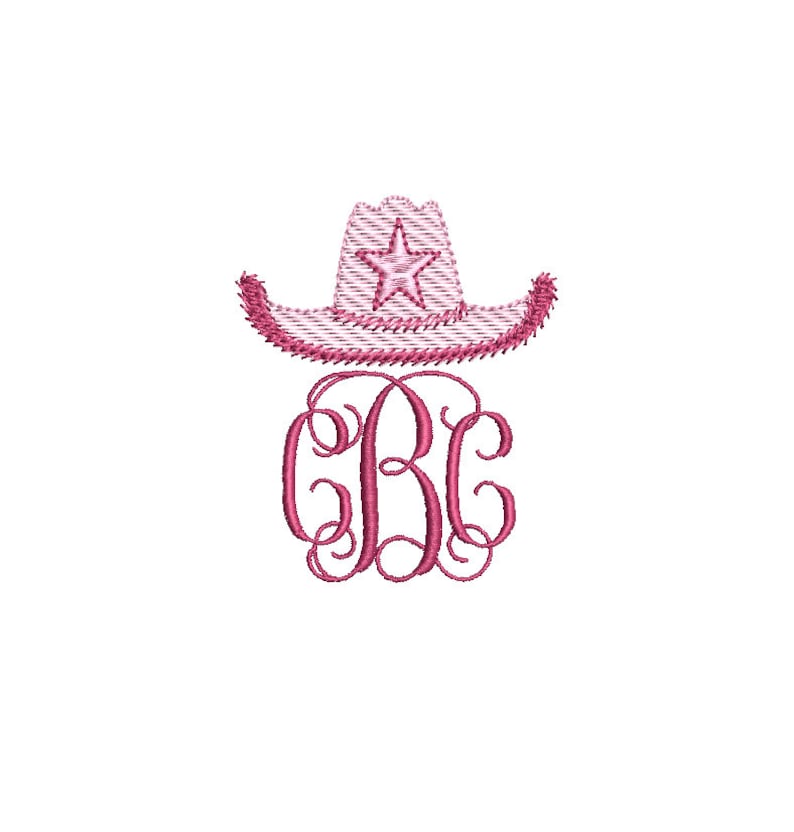 Western Monogram Frame Machine Embroidery Design 3 Sizes PES - Etsy