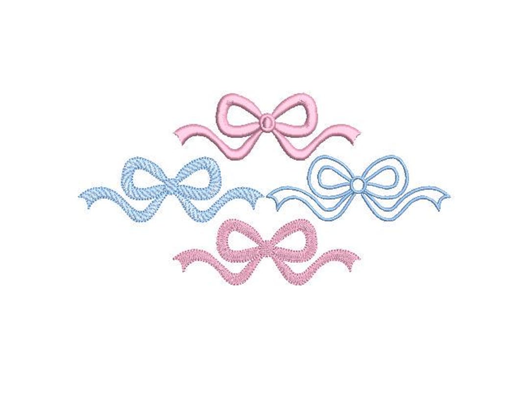 Classic Bow Bundle, 4 Heirloom Frame Designs, for Machine Embroidery ...