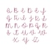 Pearl Beaded Script Font All Caps Machine Embroidery Design 5 Sizes BX ...