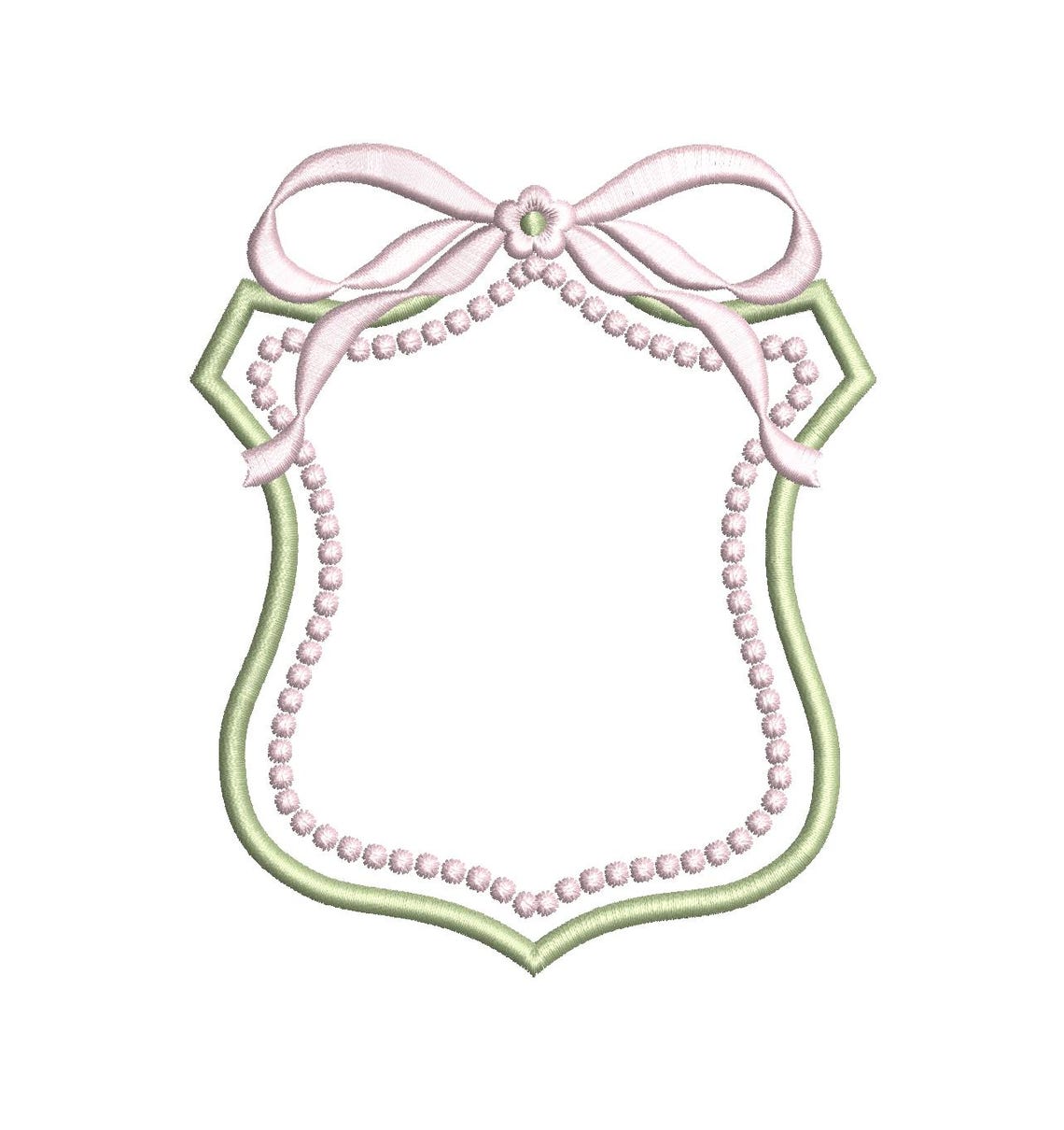 Heirloom Crest Monogram Frame, Machine Embroidery Design, 5 Sizes, PES ...