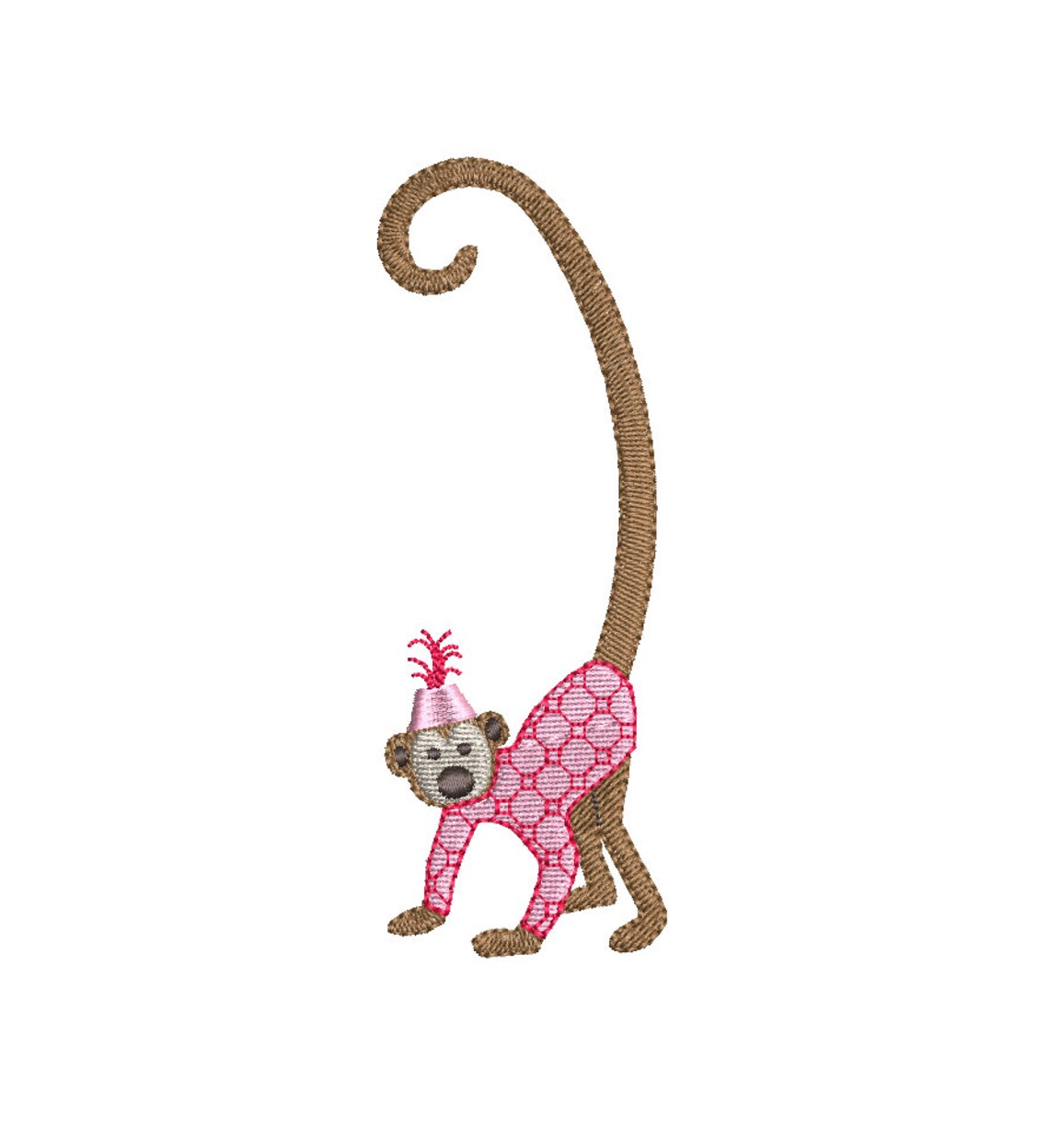 Chinoiserie Monkey Chic Machine Embroidery Design 2 Sizes - Etsy